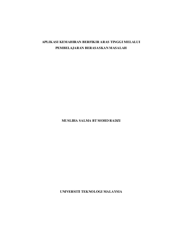 (PDF) SENARAI LAMPIRAN LAMPIRAN TAJUK HALAMAN Lampiran A | saya suka ...