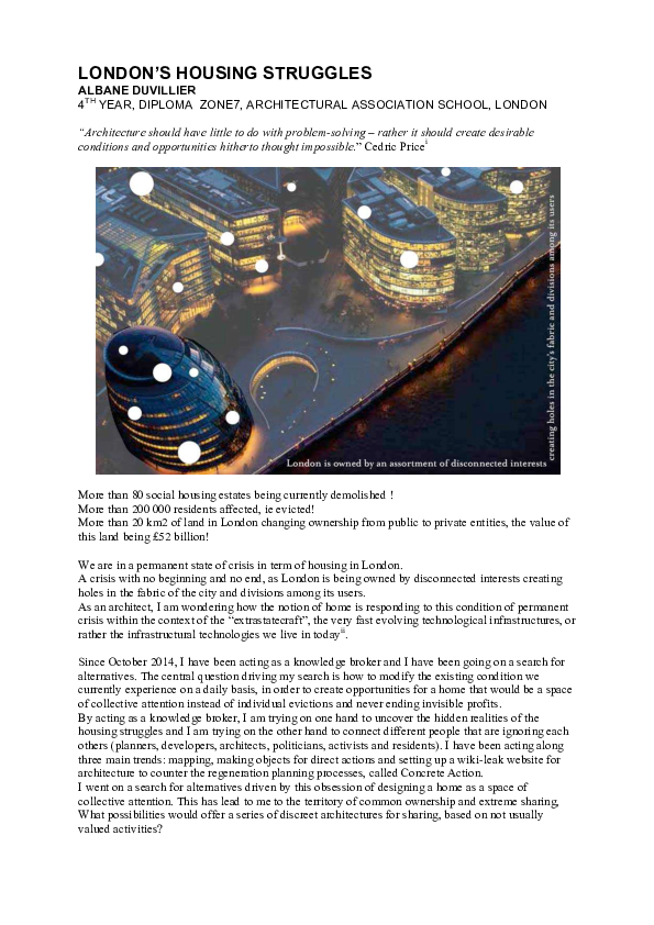 (PDF) London's Housing Struggles