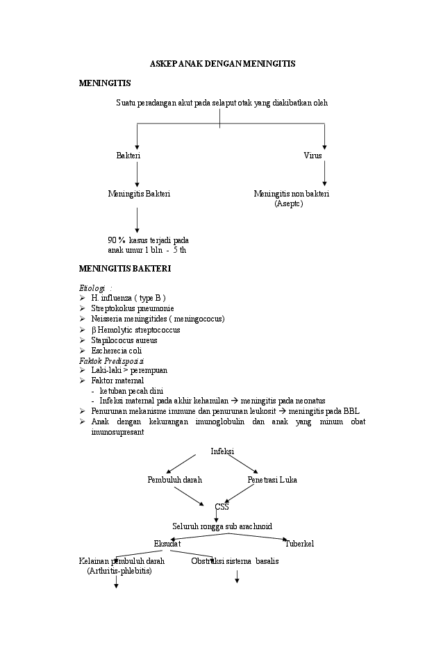 (DOC) ASKEP ANAK DENGAN MENINGITIS