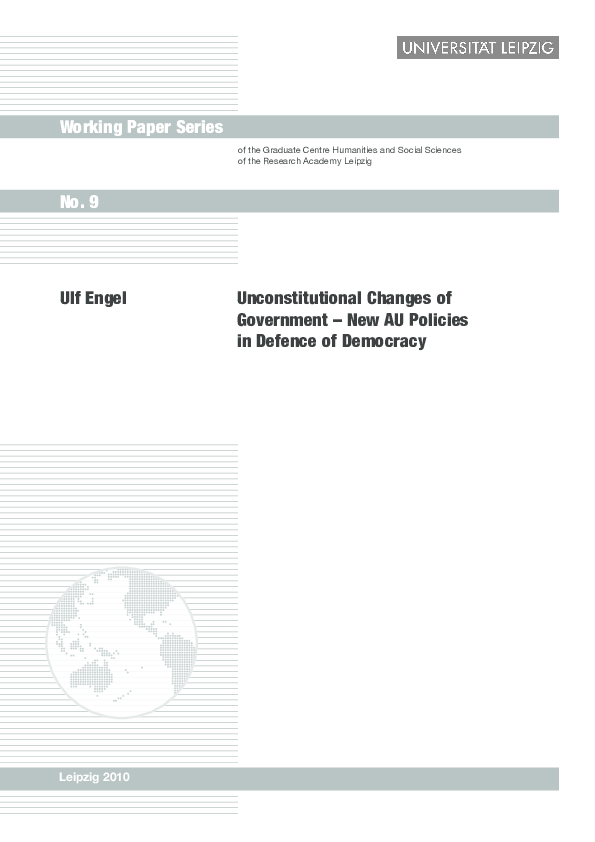 (PDF) (2010) Unconstitutional Changes of Government - New AU Policies ...