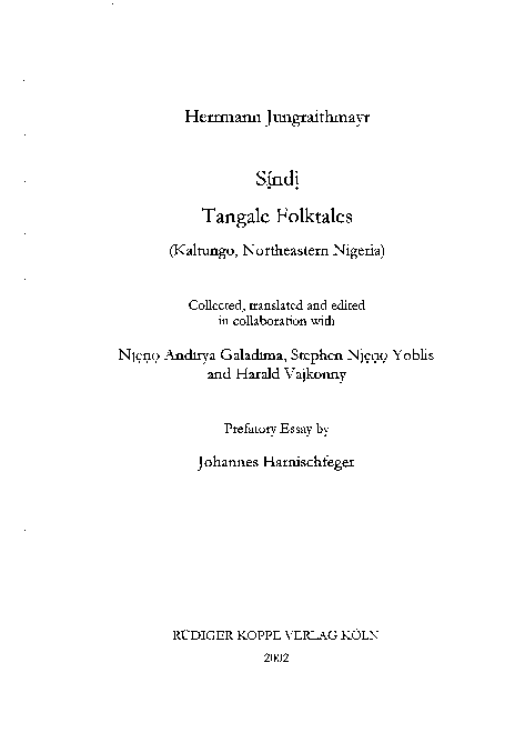 (PDF) Tangale History and Culture