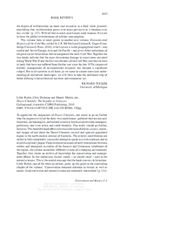 (PDF) Libby Robin, Chris Dickman, and Mandy Martin (eds.) - Desert ...