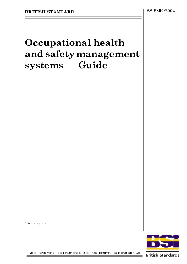 (PDF) Occupational health and safety management systems — Guide