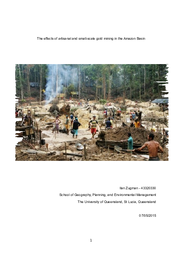 (DOC) The effects of artisanal and small-scale gold mining in the ...