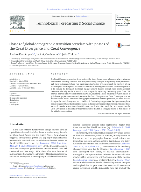 (PDF) Phases of global demographic transition correlate with phases of ...
