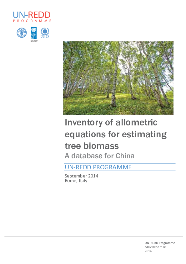 (PDF) Inventory of allometric equations for estimating tree biomass: A ...