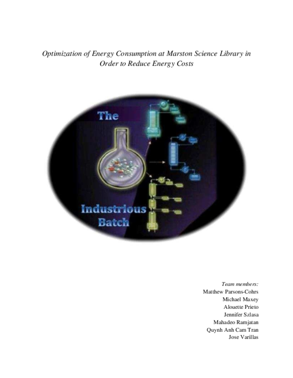 (PDF) Optimization of Energy Consumption at Marston Science Library