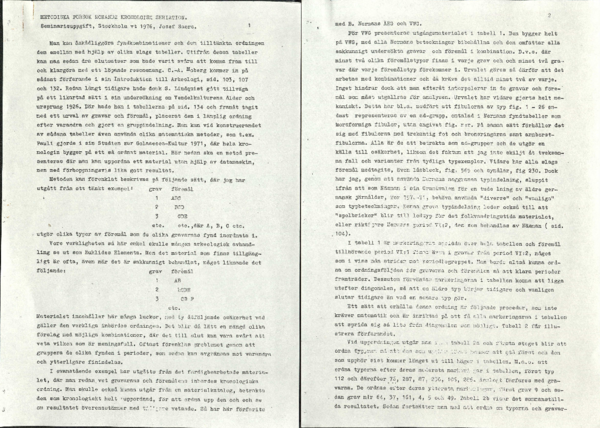 (PDF) Metodiska försök rörande kronologisk seriation