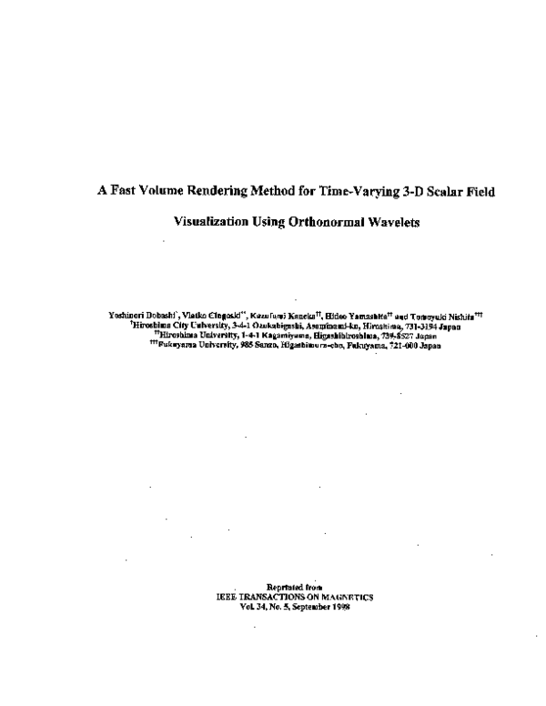(PDF) A fast volume rendering method for time-varying 3-D scalar field visualization using ...