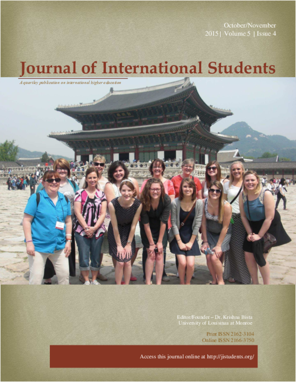 (PDF) Journal of International Students, 2015 Vol. 5 No 4