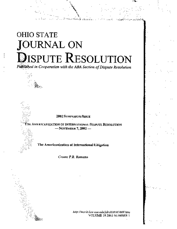 (PDF) “The Americanization of International Litigation”, Ohio State ...