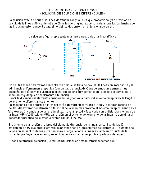(DOC) LINEAS DE TRANSMISION LARGAS (SOLUCION DE ECUACIONES DIFERENCIALES