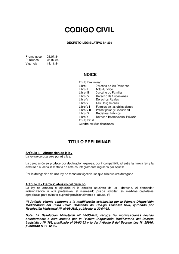 (PDF) código civil peruano