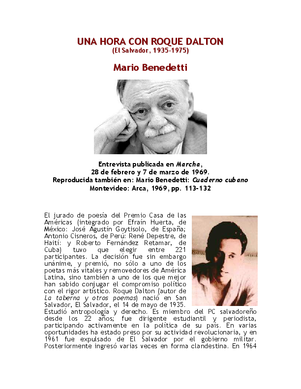 (PDF) UNA HORA CON ROQUE DALTON
