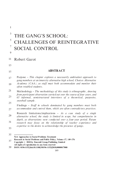 (PDF) The Gang's School