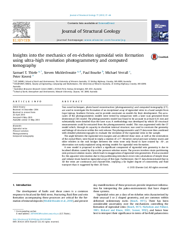 (PDF) Insights into the mechanics of en- echelon sigmoidal vein formation using ultra-high ...