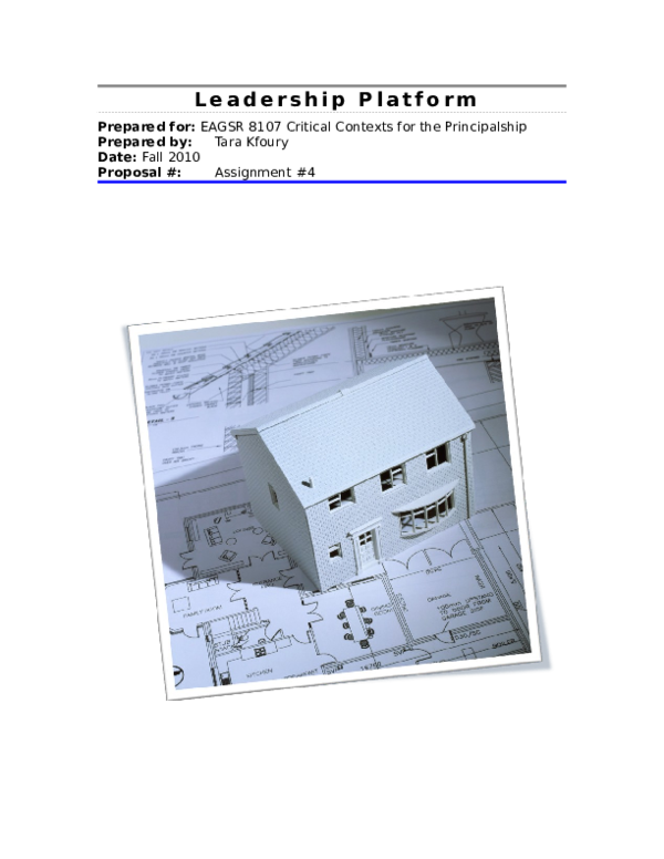 (DOC) Sample Writing - Leadership Platform