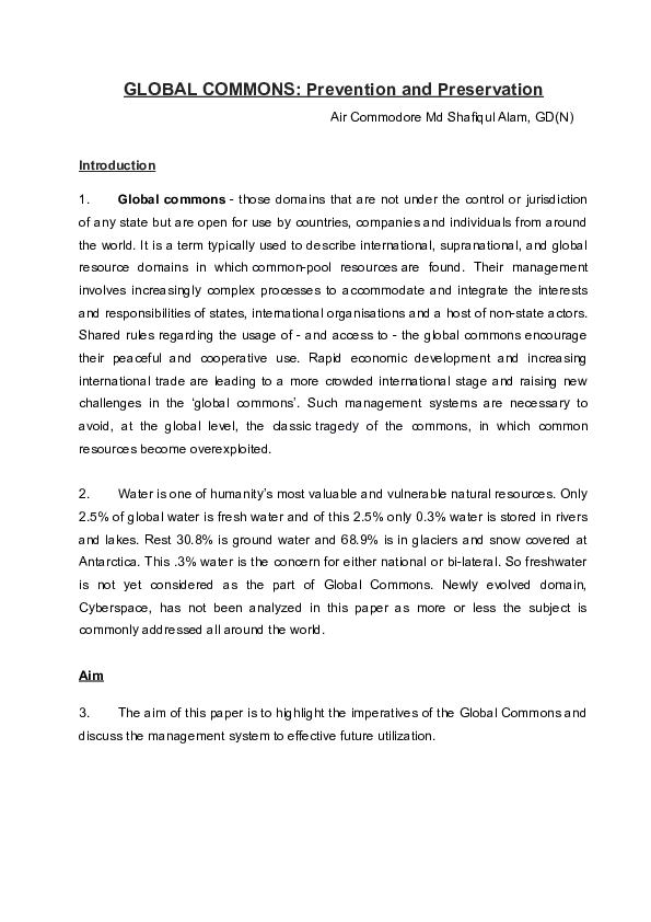 (DOC) Global Commons