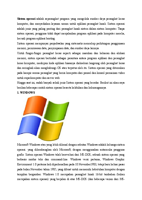 (DOC) 10 Jenis operating system