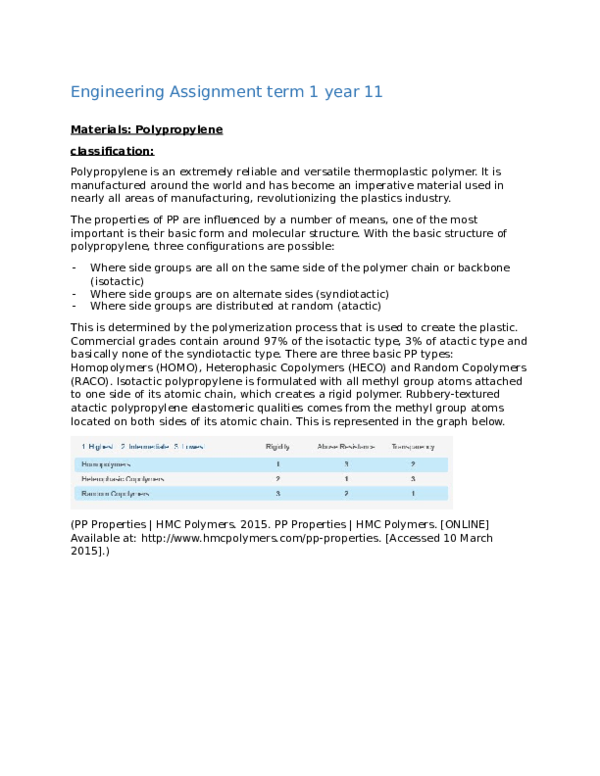 (DOC) Engineering Assignment term 1 year 11