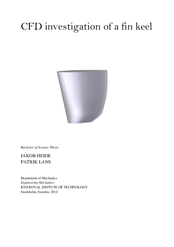(PDF) CFD investigation of a fin keel