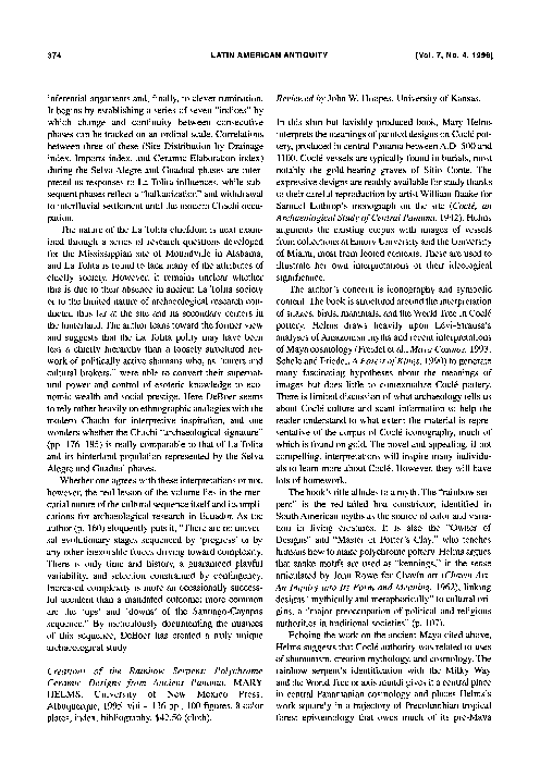 (PDF) Review of Creations of the Rainbow Serpent: Polychrome Ceramic ...