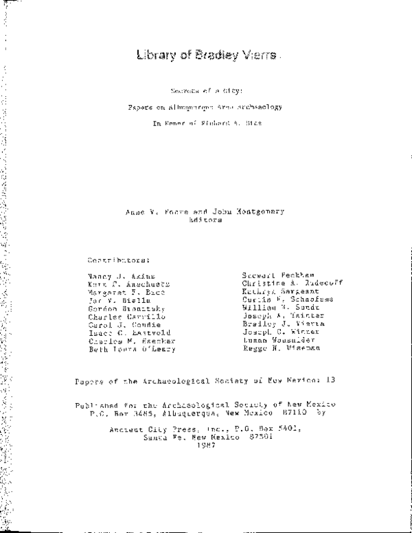 (PDF) The Tiguex Province: A Tale of Two Cities