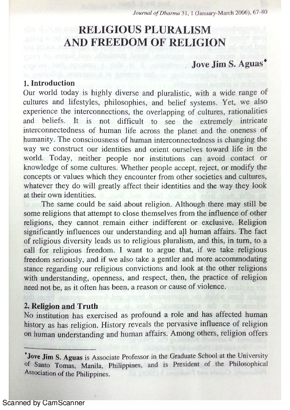 (PDF) Religious Pluralism and Freedom of Religion