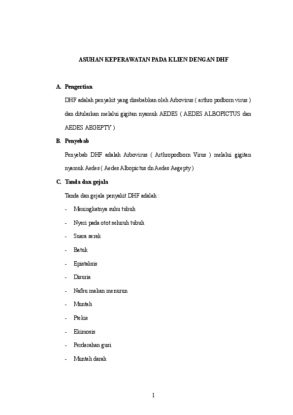 (DOC) ASKEP ANAK DENGAN DHF