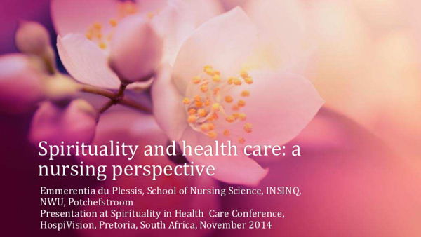 (PDF) Spirituality and health care: a nursing perspective
