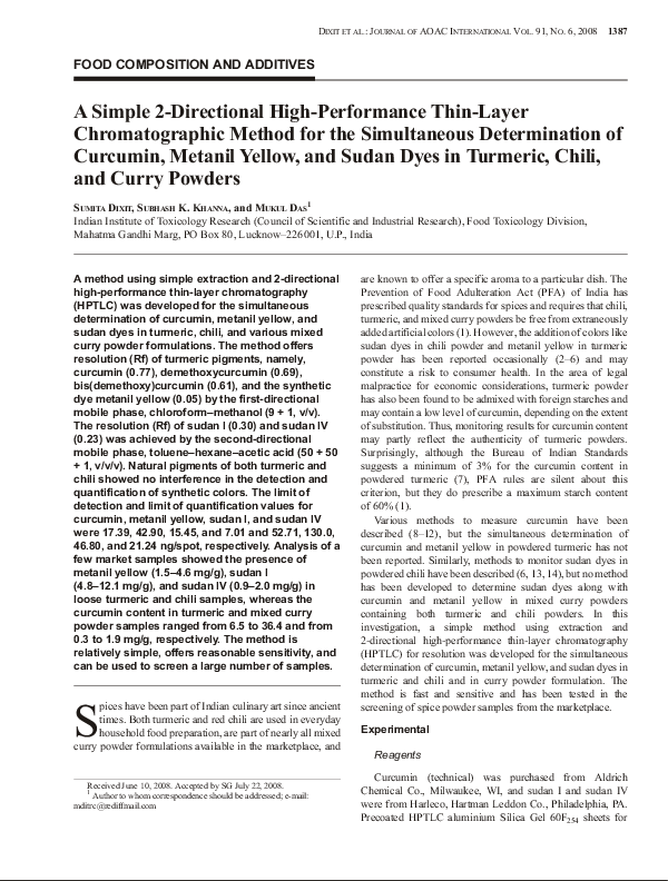 (PDF) ASimple 2-Directional High-Performance Thin-Layer Chromatographic Method for the ...