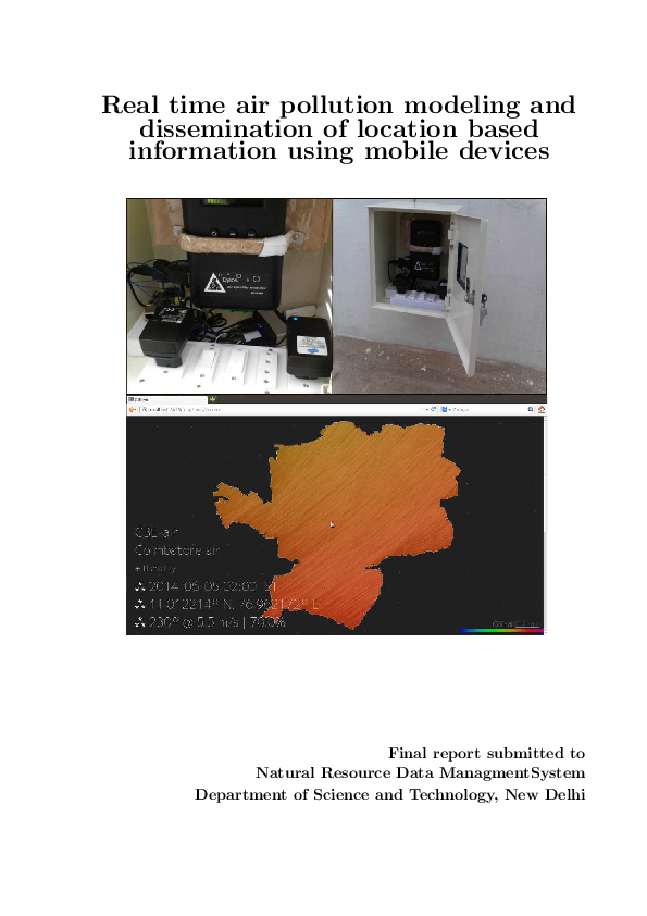 (PDF) Real time air pollution modeling and dissemination of location based information using ...