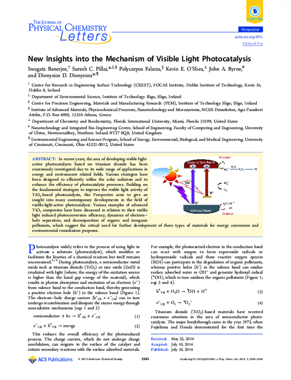 (PDF) New Insights into the Mechanism of Visible Light Photocatalysis