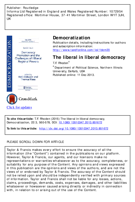 (PDF) The Liberal in Liberal Democracy