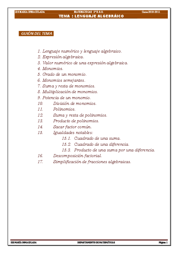 (PDF) curso de algebra principiantes y avanzados con ejercicios