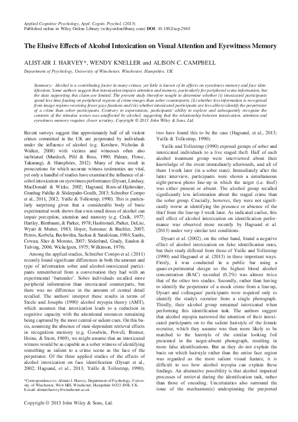 (PDF) The elusive effects of alcohol intoxication on visual attention ...
