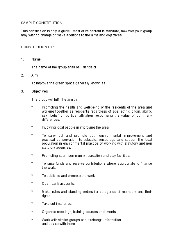 (DOC) sample constutution for chama