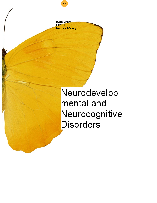 (DOC) Neurodevelopmental and neurocognitive disorders paper