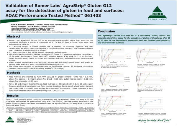 (PDF) Validation of Romer Labs' AgraStrip® Gluten G12 assay for the ...