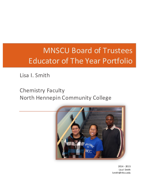 (PDF) MNSCU Board of Trustees Teaching Portfolio Submission