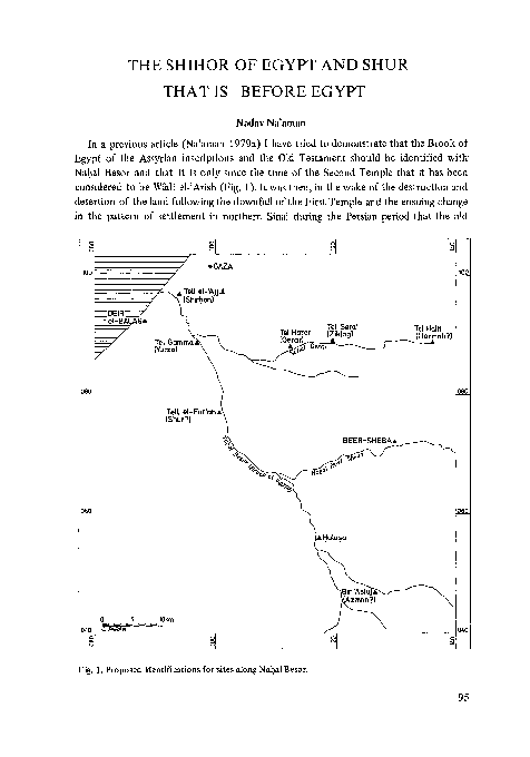 (PDF) The Shihor of Egypt and Shur that is Before Egypt, Tel Aviv 7 ...