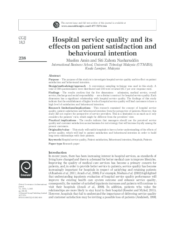 (PDF) Service Quality Dimension and Customer Satisfaction: An Empirical ...