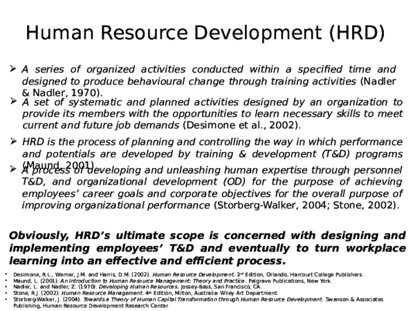 (PPT) Human Resource Development (HRD) - Organisational Learning - Rewards