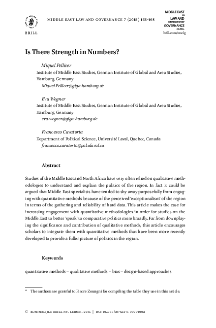 (PDF) Is there strength in numbers?