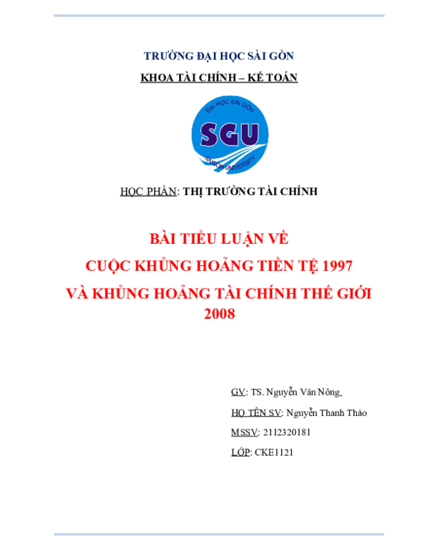 (DOC) KHOA TÀI CHÍNH – K TOÁN H C PH N: BÀI TIỂU LUẬN VỀ 1E D8 1E E6 1E A2 1E C0 1E C6 1E E6 1E ...