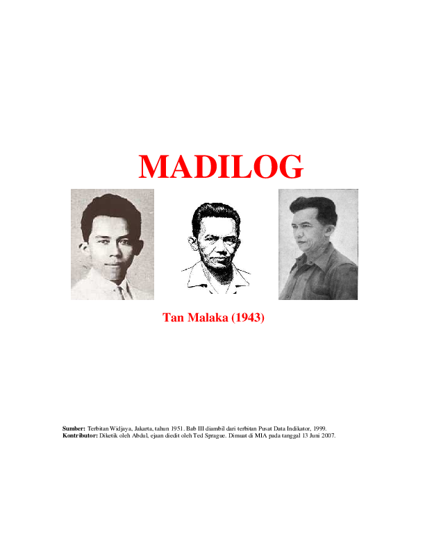 (PDF) Madilog (Tan Malaka)