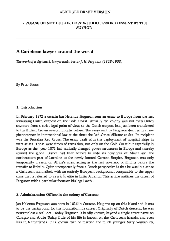 (PDF) A Caribbean lawyer around the world: life and work of John ...