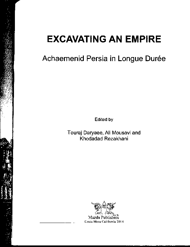 (PDF) The Achaemenid Empire in the Context of World History (550-330 BCE)