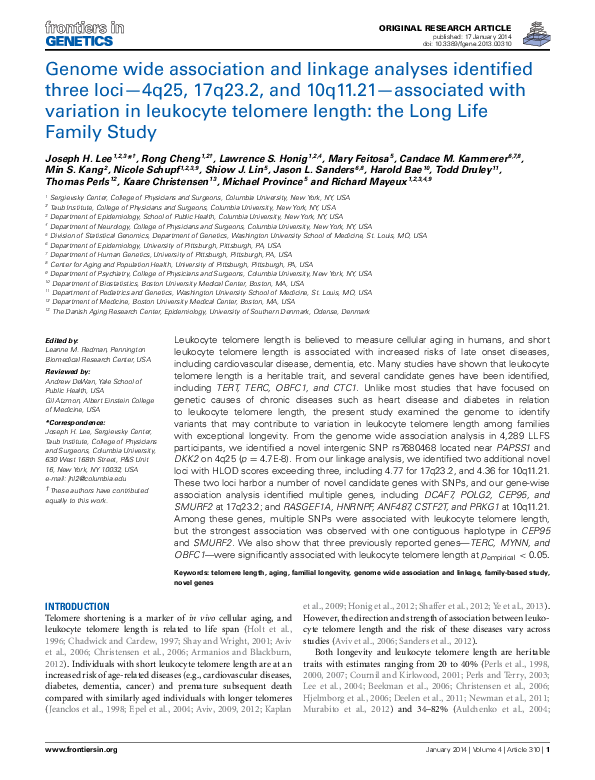(PDF) Genome wide association and linkage analyses identified three ...