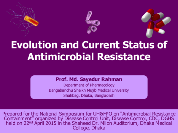 (PDF) Evolution and Current Status of Antimicrobial Resistance